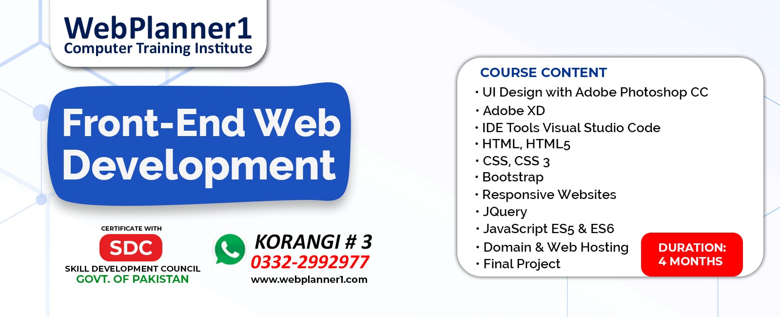 Leading IT Institute In Karachi | WebPlanner1 Computer Training ...