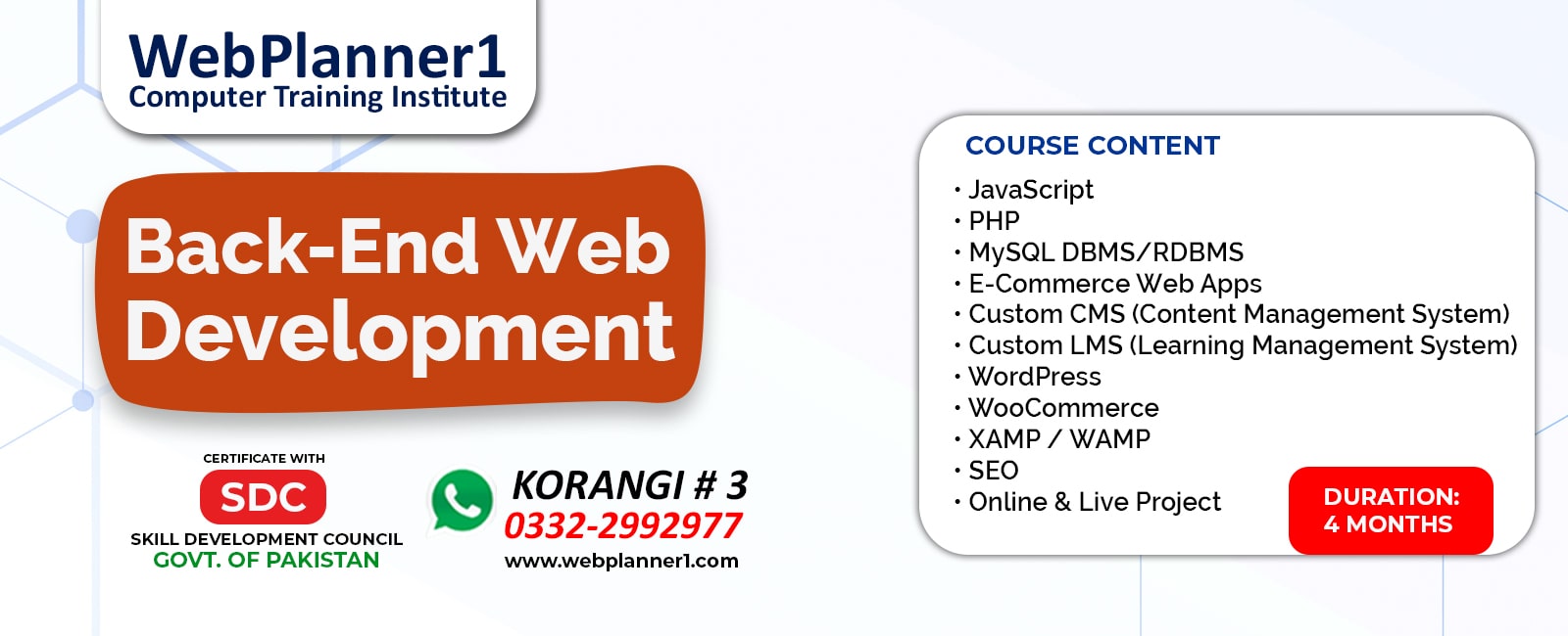 Leading IT Institute In Karachi | WebPlanner1 Computer Training ...